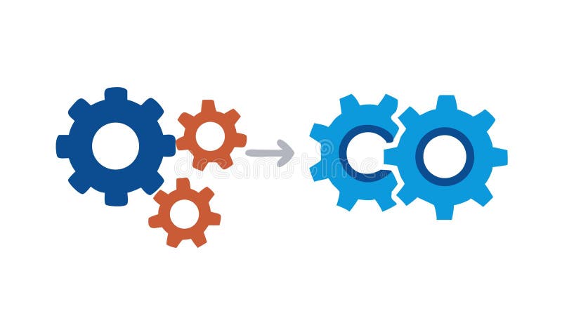 Interlocking Gears Cogwheel Process Mechanism Icon, Vector Design Generative AI Stock Vector ...