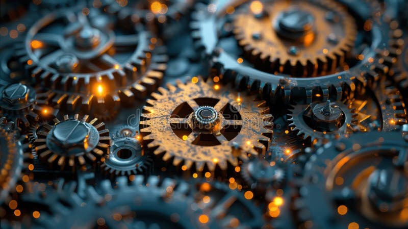 Interlocking Gears Create a Seamless Mechanical Collaboration in an ...