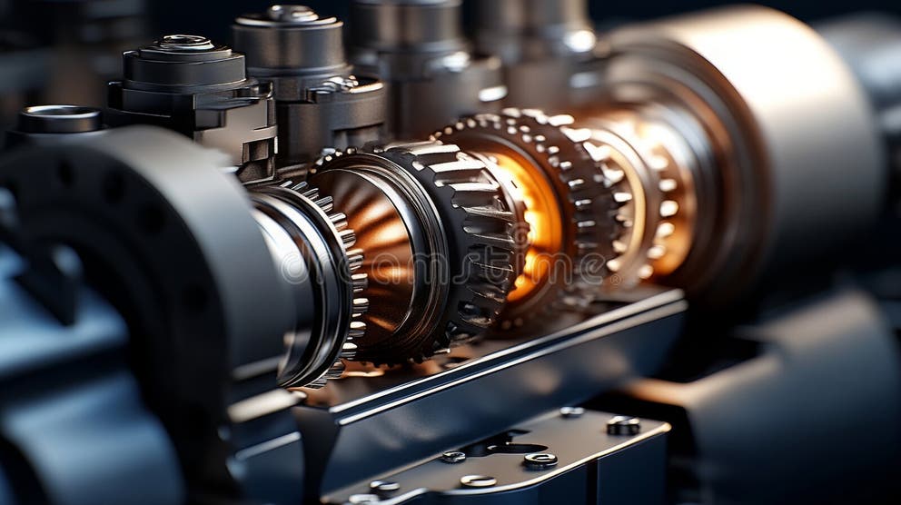 Interlocking Gears are the Focus of Intricate Machinery: a Close-Up ...