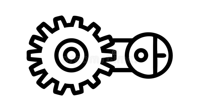Interlocking Gears Icon Vector, System, Process, Vector Design Generative AI Stock Vector ...