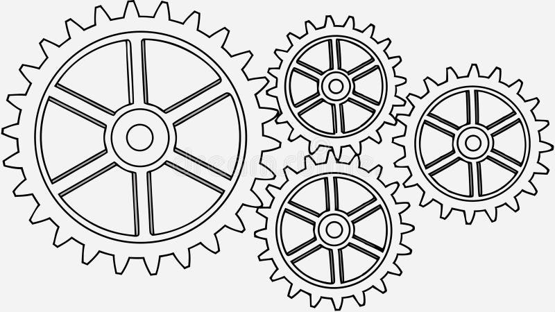 Interlocking Gears Industrial Mechanism Vector Art, Vector Design Generative AI Stock Vector ...