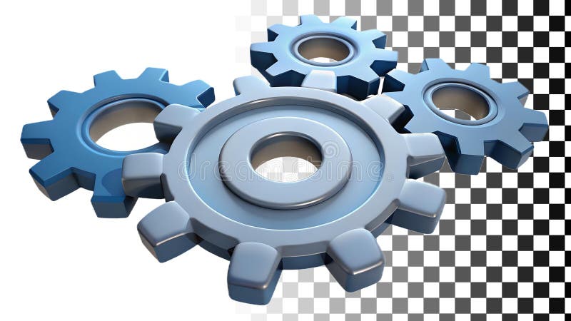 Interlocking Gears, Mechanical System Icon for Engineering Sites Png ...