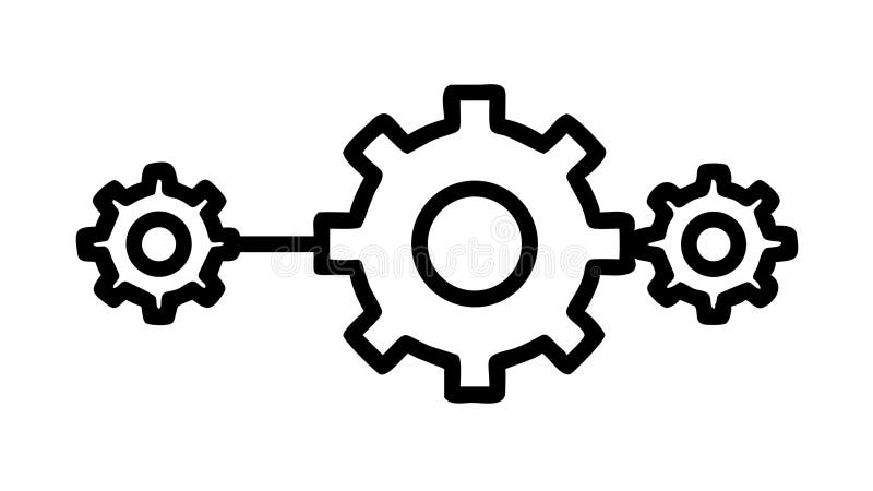 Interlocking Gears, Mechanism, Process, Teamwork, System Vector Design Generative AI Stock ...