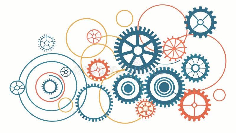 Interlocking Gears Mechanism, Teamwork Process Engineering, Vector Design Generative AI Stock ...