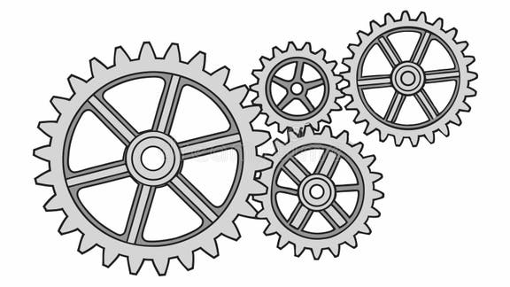 Interlocking Gears Mechanism Teamwork Progress Cog, Vector Design ...