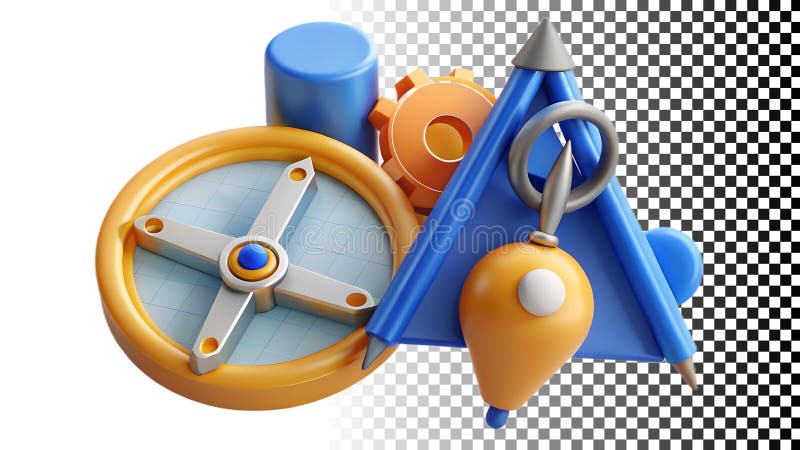 Gears and Measuring Tools, Mechanical Precision, and Engineering Icon ...