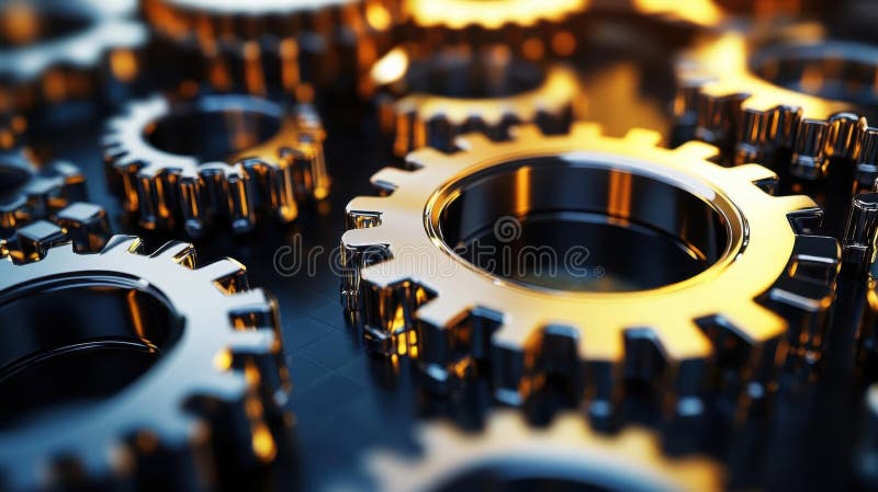 Interlocking Gears, Precise Mechanics, Seamless System, Intricate ...
