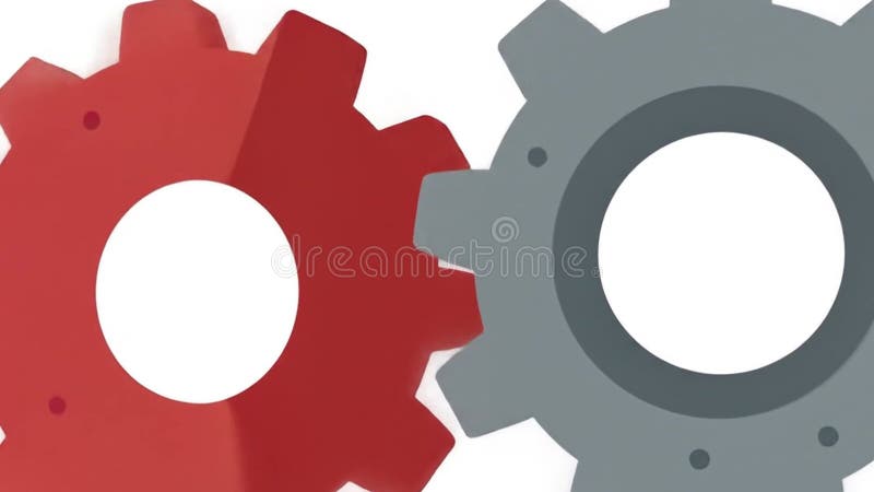 Interlocking Gears Rotating Mechanism Concept Flat Design Stock Footage ...