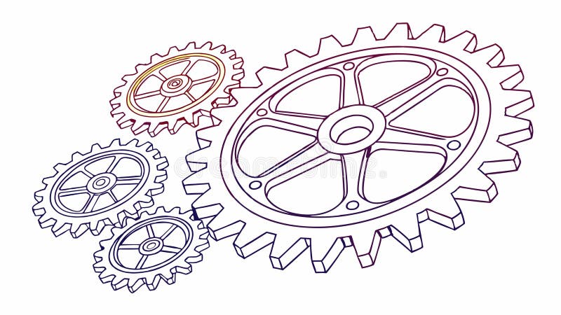 Interlocking Gears, Teamwork System Efficiency Symbol, Vector Design Generative AI Stock Vector ...