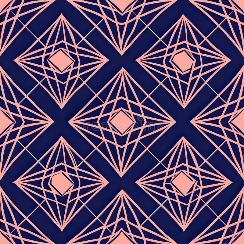 Interlocking Geometric Pattern Featuring Diamond Shapes Stock ...