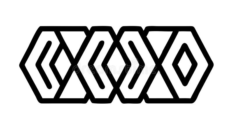 Interlocking Geometric Pattern Icon Vector, Vector Design Generative AI Stock Vector ...