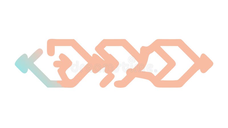 Interlocking Geometric Shapes. Connection and Progression Graphic ...