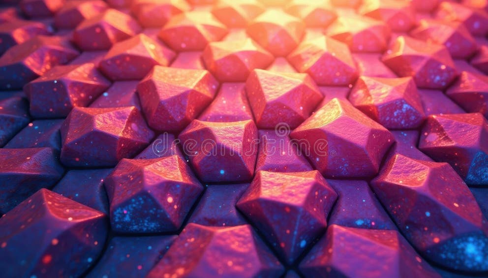 Interlocking Geometric Shapes Forming a Tiled Surface , Square, Surface ...