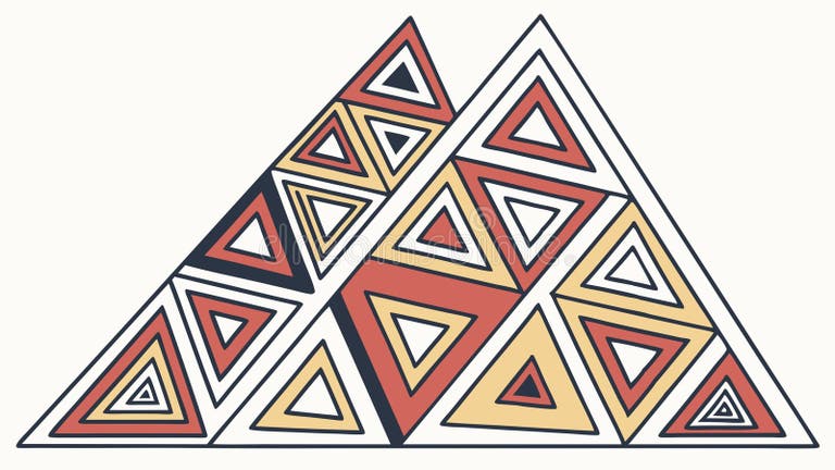 Interlocking Geometric Triangles. Complex Pattern Design, Vector Design ...