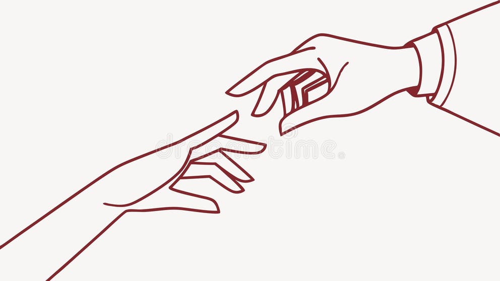 Interlocking Hands Empathy and Support Vector Illustration, Connection ...