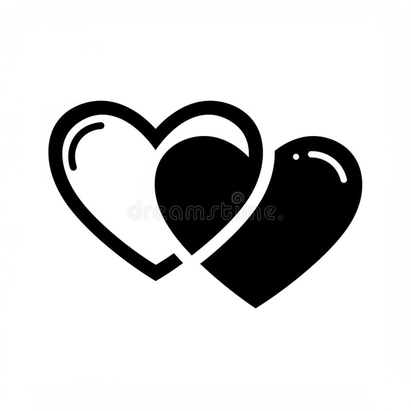 Interlocking Heart Design Stock Illustrations – 682 Interlocking Heart ...
