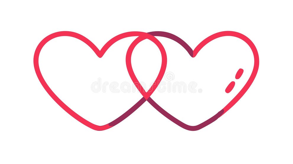 Interlocking Hearts, Love, Romance, Connection, Relationship, Vector ...