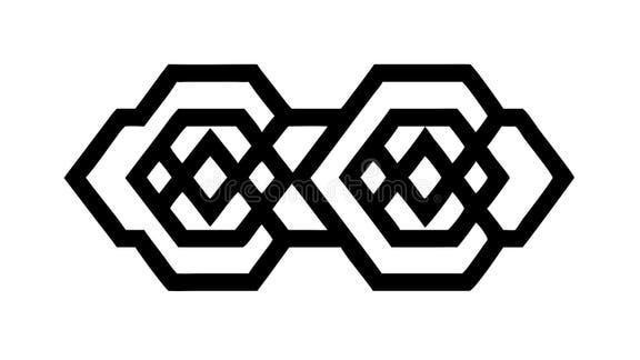 Interlocking Hexagon Pattern Vector Icon for Connectivity, Vector ...