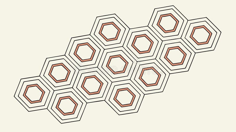 Interlocking Hexagonal Geometric Pattern Structure And Unity Vector Design Generative Ai Stock