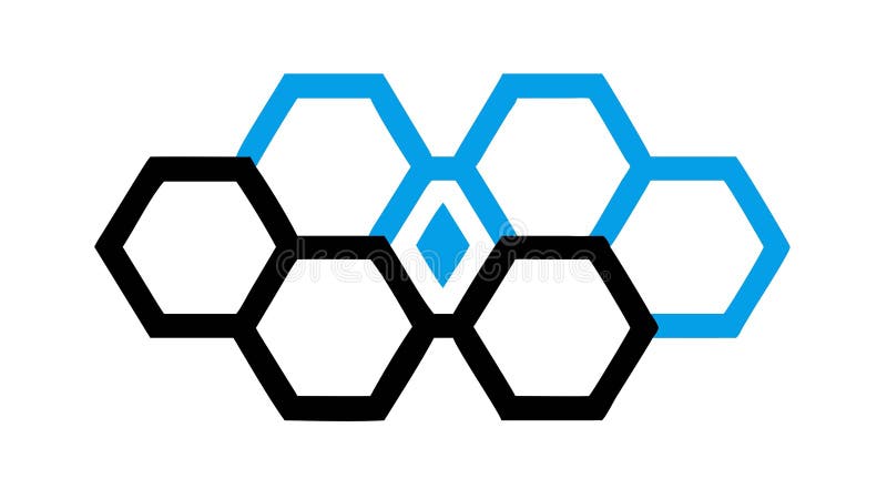 Interlocking Hexagonal Links Vector Icon, Network, Data, and Structure Design, Vector Design ...