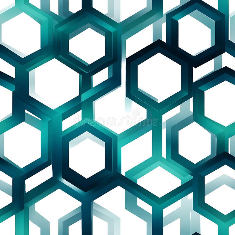 Interlocking Hexagons Create an Abstract Geometric Pattern with a 3D ...