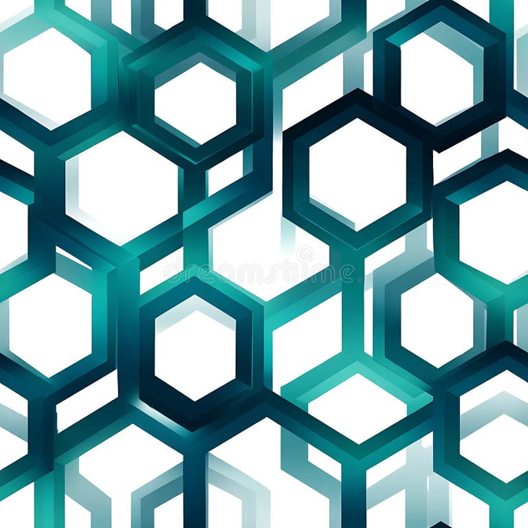 Interlocking Hexagons Create an Abstract Geometric Pattern with a 3D ...