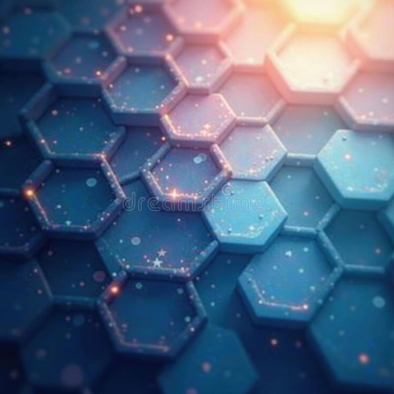 Interlocking Hexagons, Ethereal Light Gradient , Shape, Elegant Stock ...