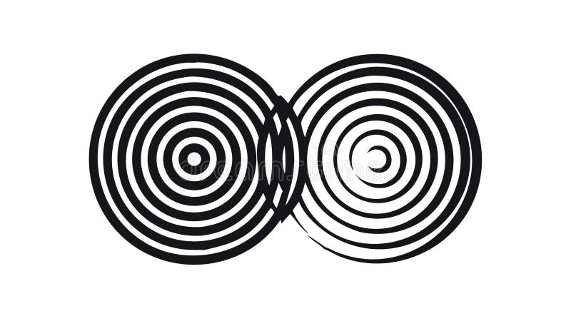 Interlocking Hypnotic Spirals Stock Illustrations – 19 Interlocking ...
