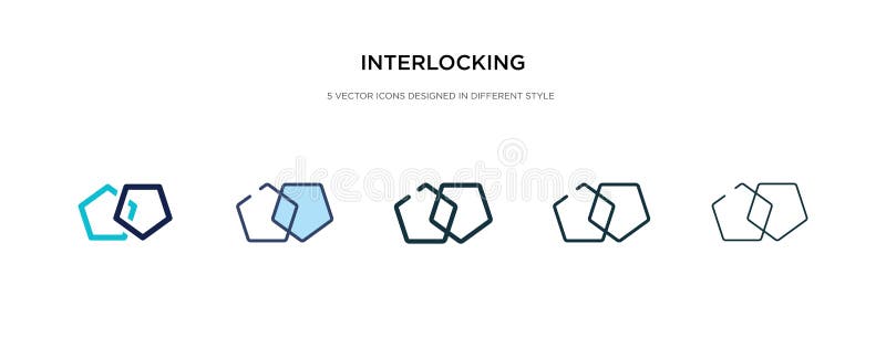Interlocking Icon Vector Set. Combine Illustration Sign Collection ...