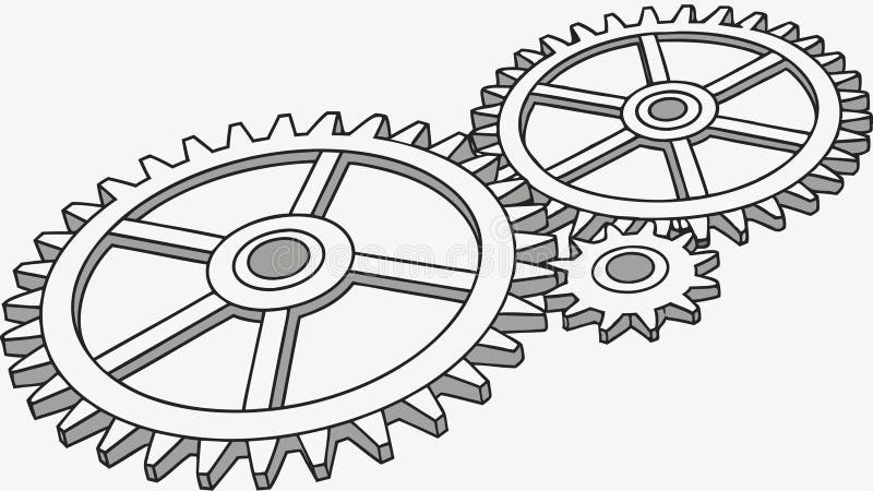 Interlocking Industrial Gears, Symbolizing Mechanism and Progress, Vector Design Generative AI ...