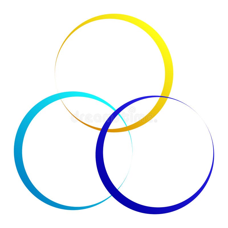 Interlocking, Interlace Circles Circular Geometric Icon, Logo Stock ...