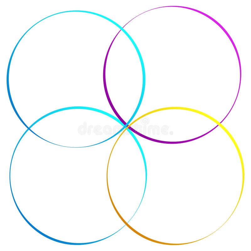 Interlocking, Interlace Circles Circular Geometric Icon, Logo Stock ...