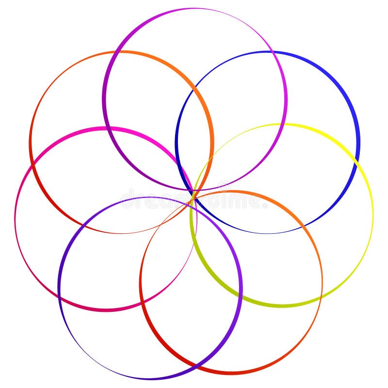 Interlocking, Interlace Circles Circular Geometric Icon, Logo Stock ...