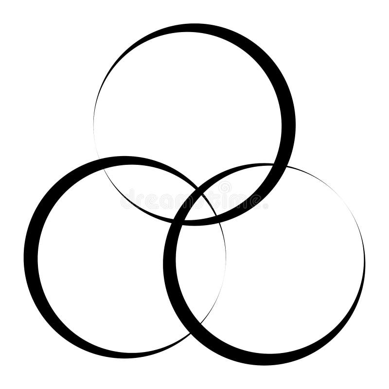 Icon with 3 Interlocking Circles. Rings Stock Illustration ...