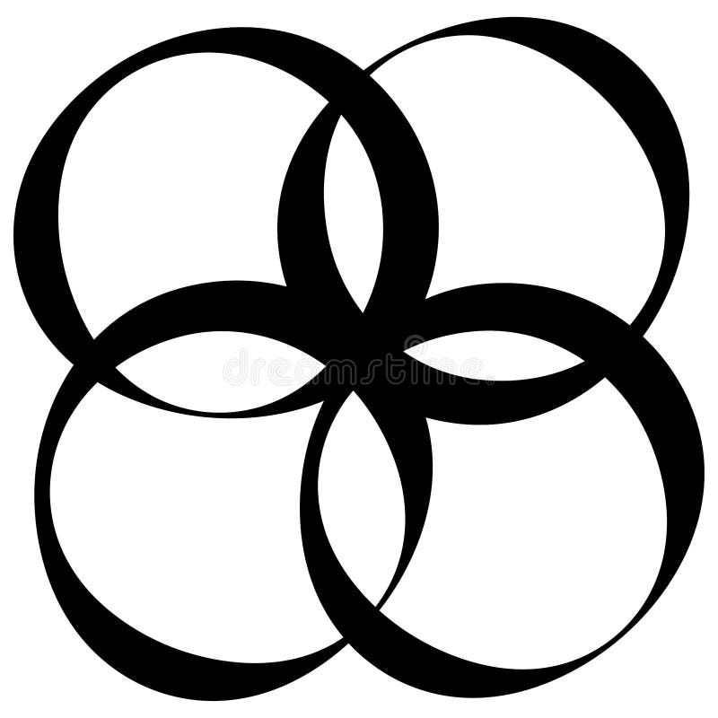 Interlocking, Interlace Circles Circular Geometric Icon, Logo Stock ...