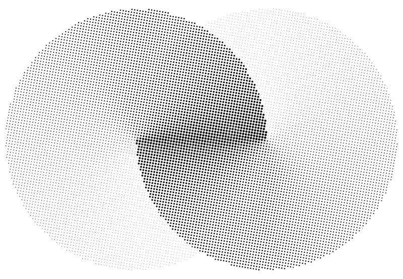 Interlocking, Interlace Halftone Circles Vector Illustration. Infinity ...