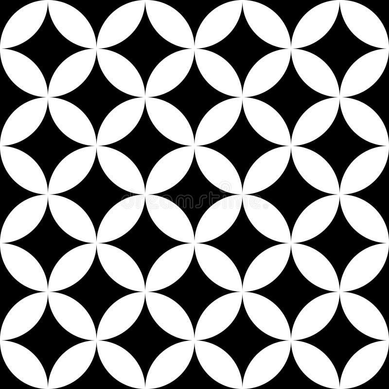 Interlocking Intersecting Circles Rings Repeatable Seamless Pattern