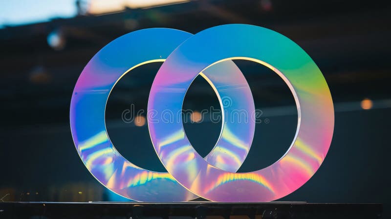 Interlocking Iridescent Circles Abstract Good Resolution Stock Photo ...