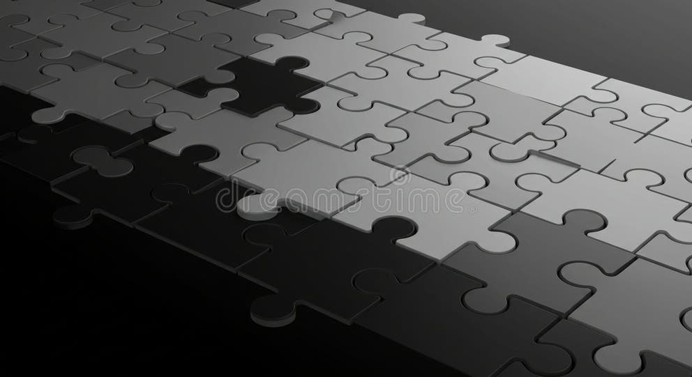 Interlocking Jigsaw Puzzle Pieces Create a Seamless Gradient ...