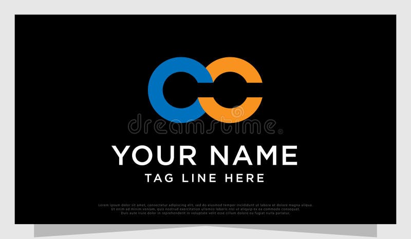 Interlocking Letters "C" Form a Logo with the Left "C" in Blue. Stock ...
