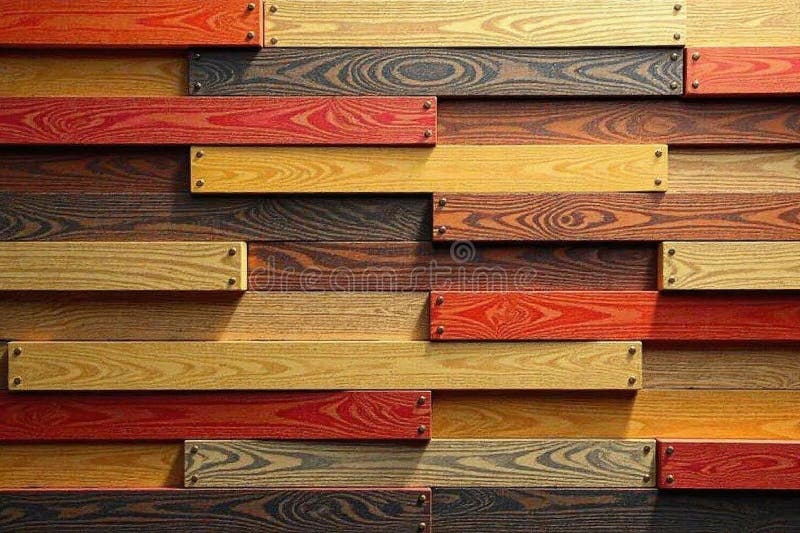 Interlocking Light Dark Wood Slats, Horizontal Arrangement, Wood Slat ...