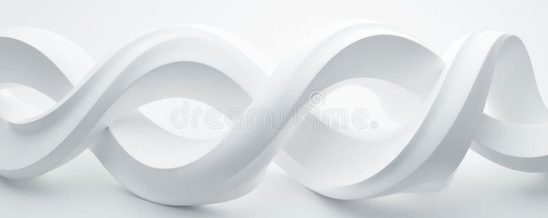 Interlocking Light Grey Forms on White, Repeating Infinitely , Photo ...