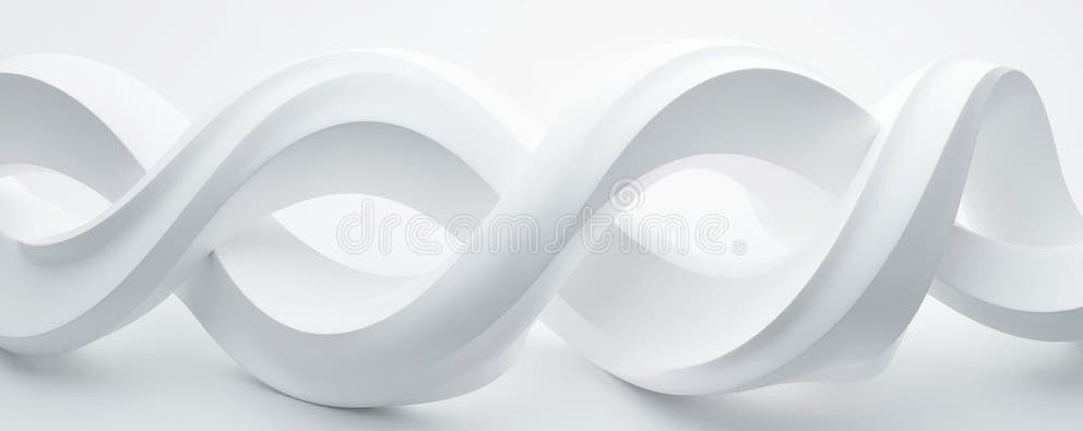 Interlocking Light Grey Forms on White, Repeating Infinitely , Photo ...
