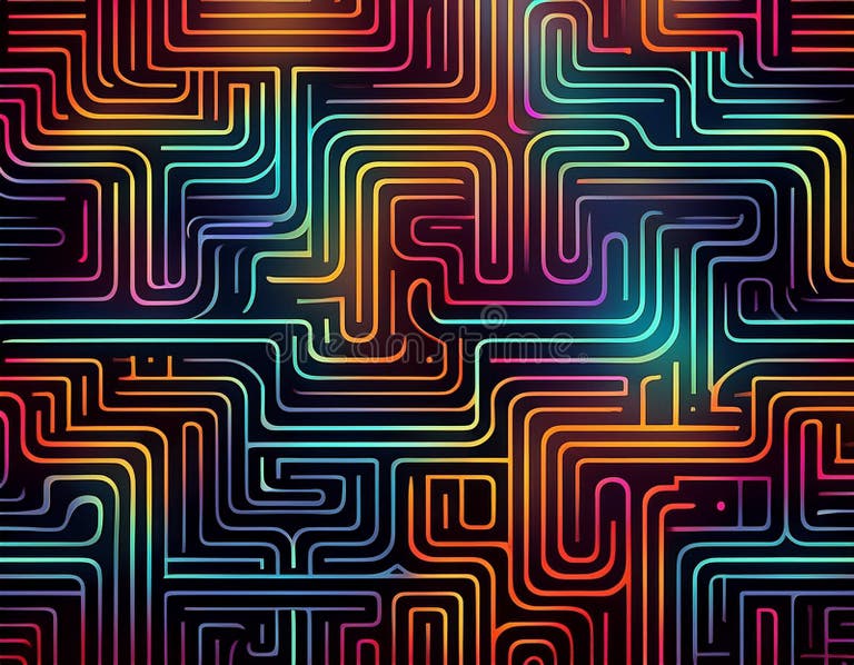 Interlocking Line Labyrinth Stock Photo - Image of abstract, bold ...