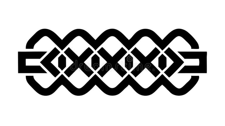Interlocking Linear Pattern for Abstract Connected Designs, Vector ...