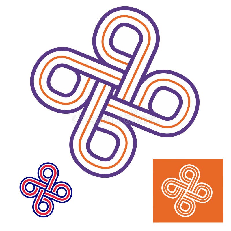 Celtic Knot Logo Displaying a Symmetrical, Interwoven Design ...