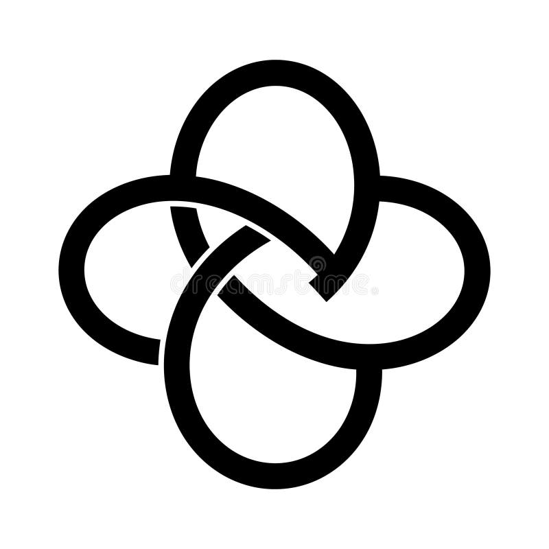 Interlocking Loops Forming a Harmonious Design in Minimal Style Vector ...