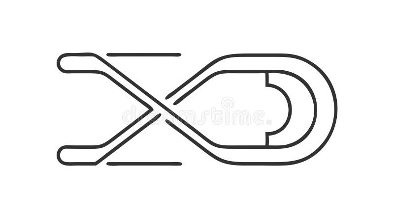 Interlocking Loops Icon for Connection and Infinity, Vector Design ...