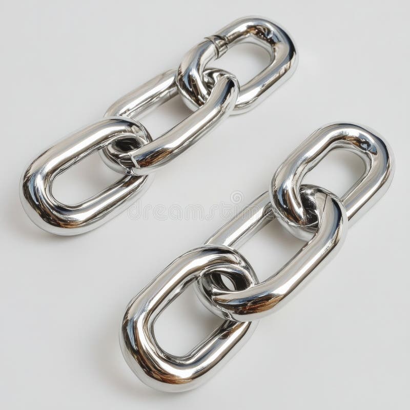 Interlocking Metal Chain Links Smooth Surface Stock Photos - Free ...