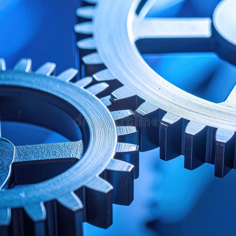 Interlocking Metal Gears Form a Mechanism with Enginee Precision Look ...